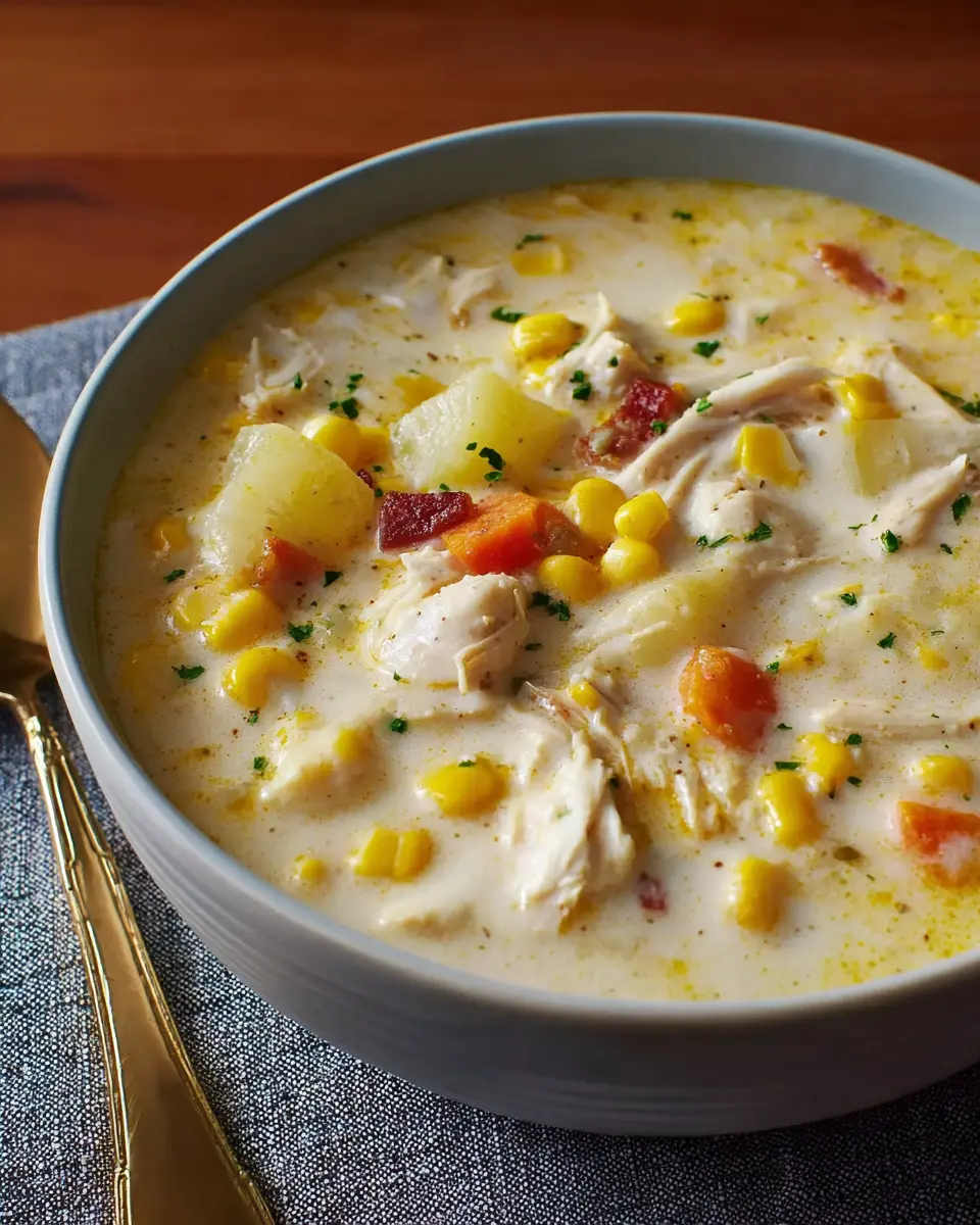 easy chicken and corn chowder